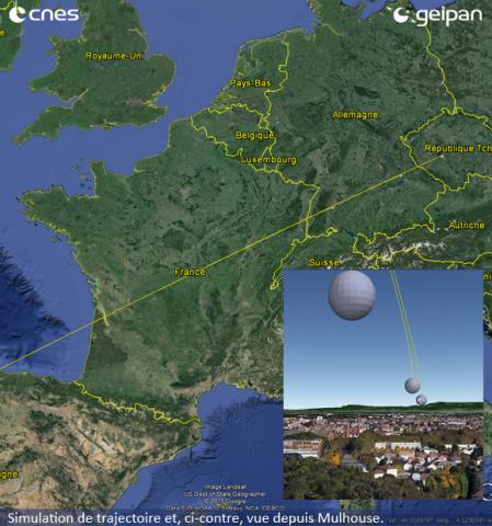 Nouvelle simulation de la rentrée atmosphérique du 5 novembre 1990 | GEIPAN